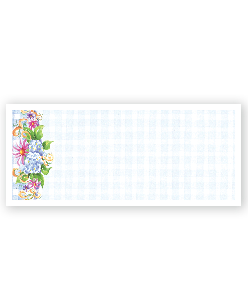 Custom Print Blue Floral Envelopes, No. 10 at MyGeoPrint