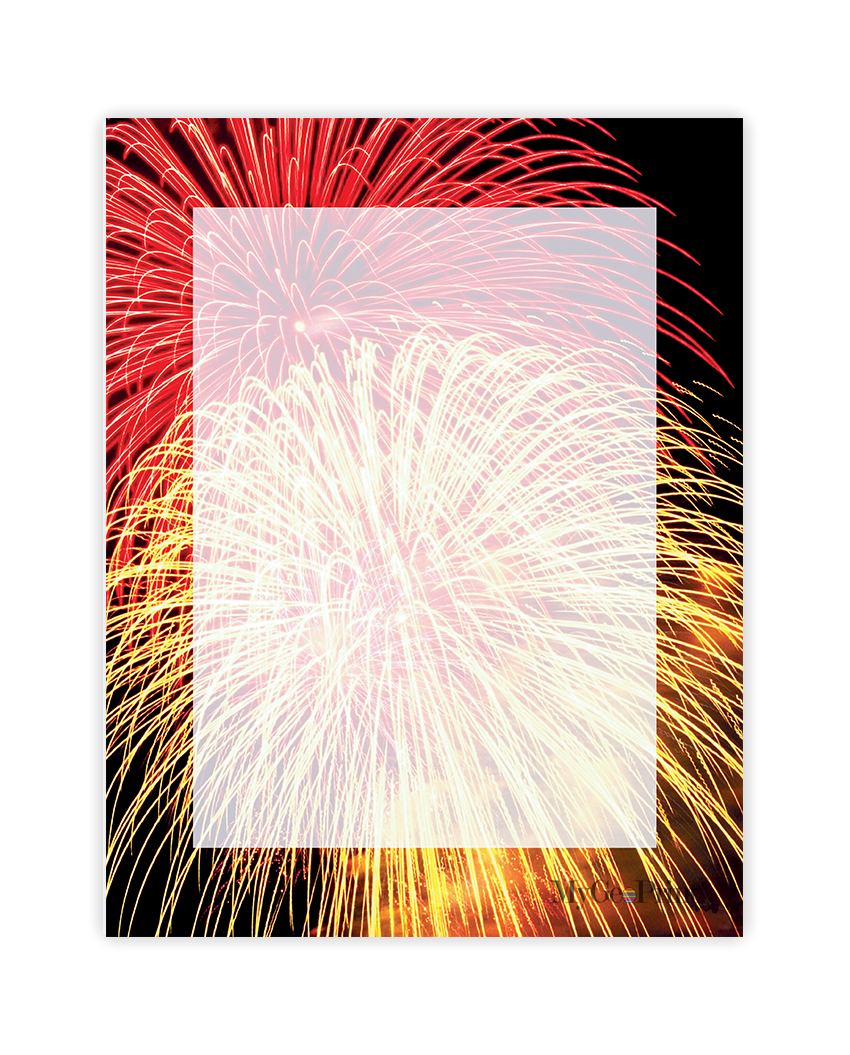 Fireworks Christmas Letterhead Geographics Print on Demand- MyGeoPrint