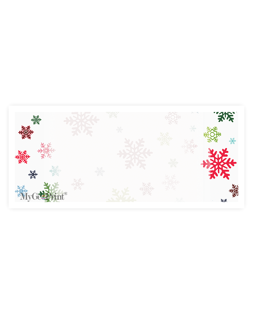 Custom Print Colorful Snowflakes Christmas Envelopes No. 10 at MyGeoPrint