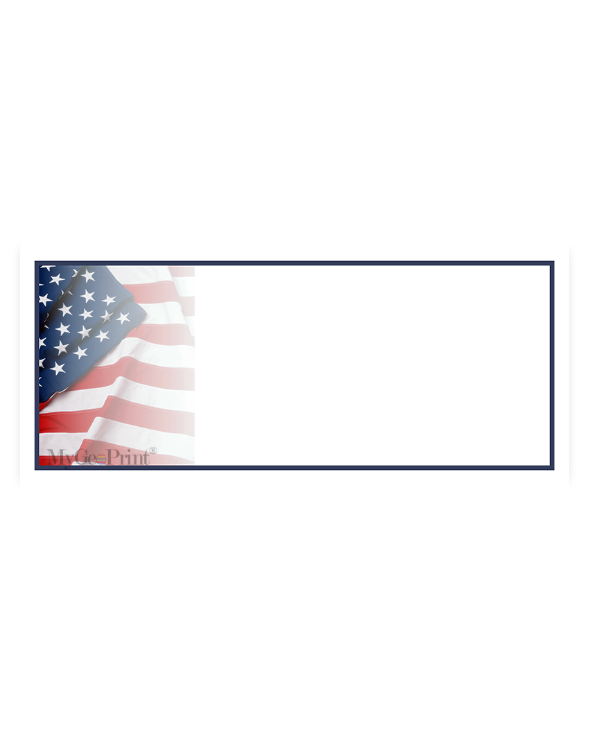 Custom Print US Flag Envelopes, No.10 at MyGeoPrint