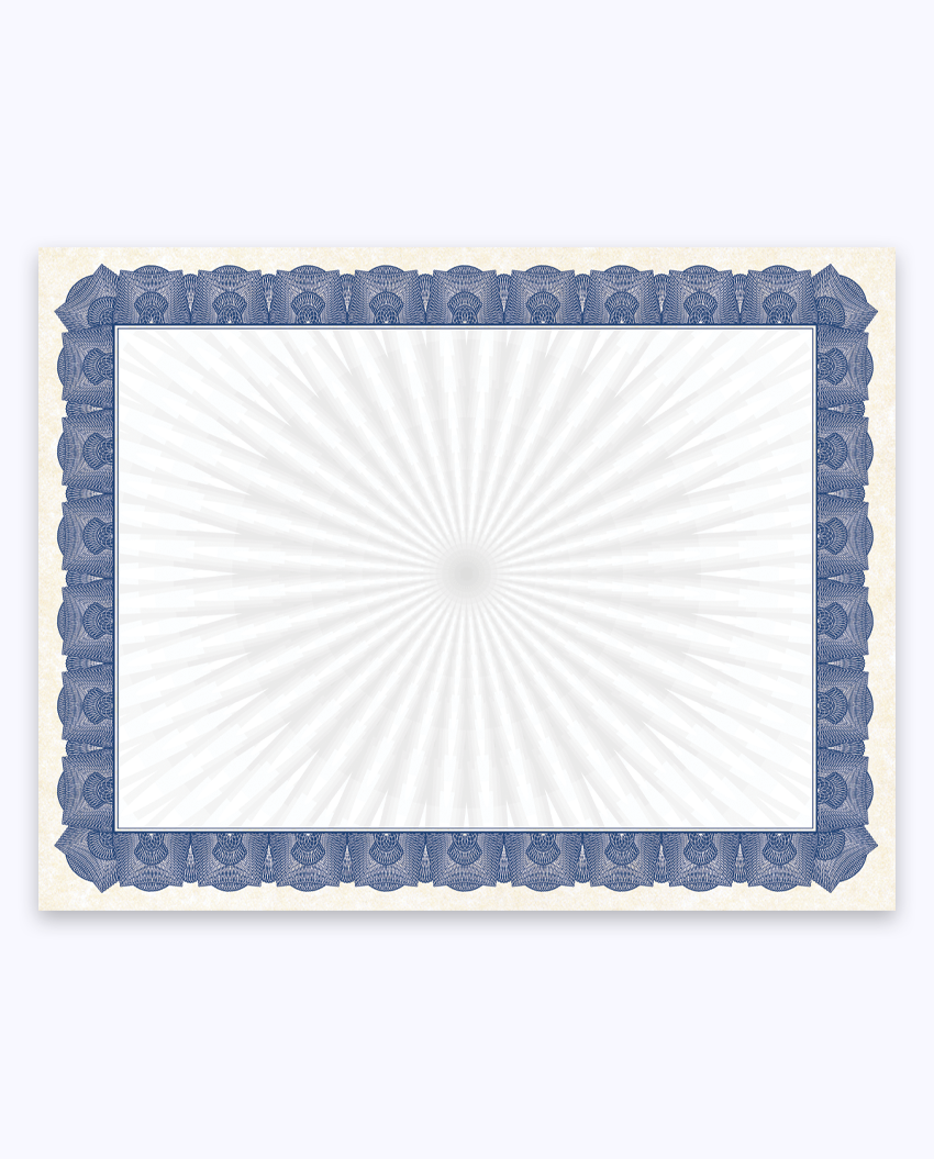 Braided Blue Certificates, 8.5"x11" Custom Printing | MyGeoPrint