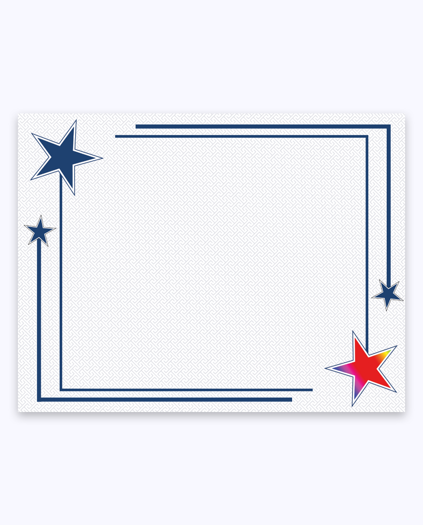 Buy Rising Star Award Certificates, 8.5"x11", Custom Printed at MyGeoPrint