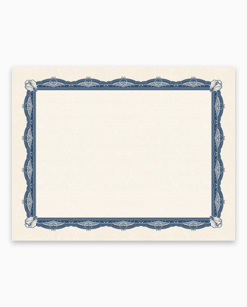 Imperial Blue Certificates, 8.5"x11" Custom Printing - MyGeoPrint